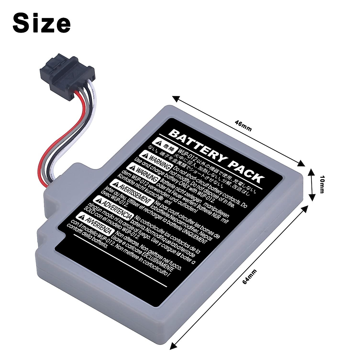 Batmax High Capacity 2000mAh WUP-010 Replacement Battery for Nintendo Wii U Gamepad WUP-012