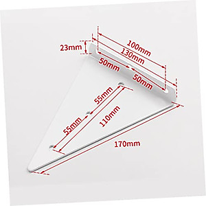 Unomor Partition Support Frame Shelves Wall Mounted Plant Hanger Stand Wall Brackets for Heavy Duty Wall Shelving Projector Wall Mount Shelf Triangle Bracket White Stainless Steel