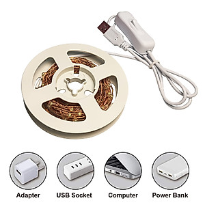 RUICHEN USB Fairy Lights 20 Ft 120 LED String Lights with On/Off Switch, Waterproof Copper Wire Lights for Bedroom Wall Ceiling Wreath Christmas Easter Valentines Day Wedding Party (Pink)