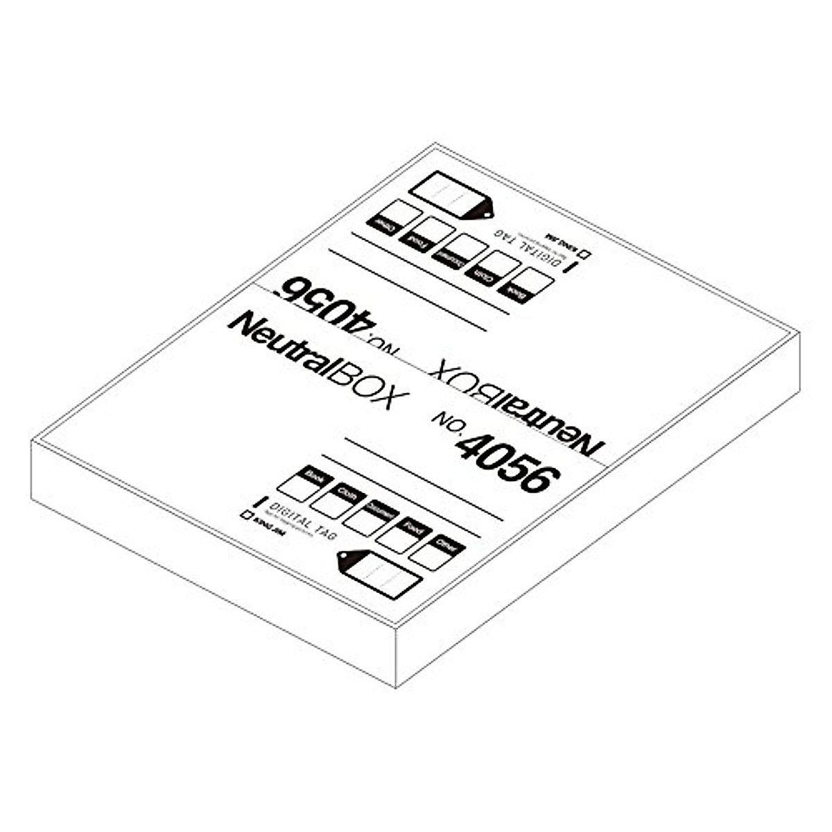 キングジム(Kingjim) King Jim 4058 Cure Storage Box, Storage Box, Neutral Box, XL, Gray