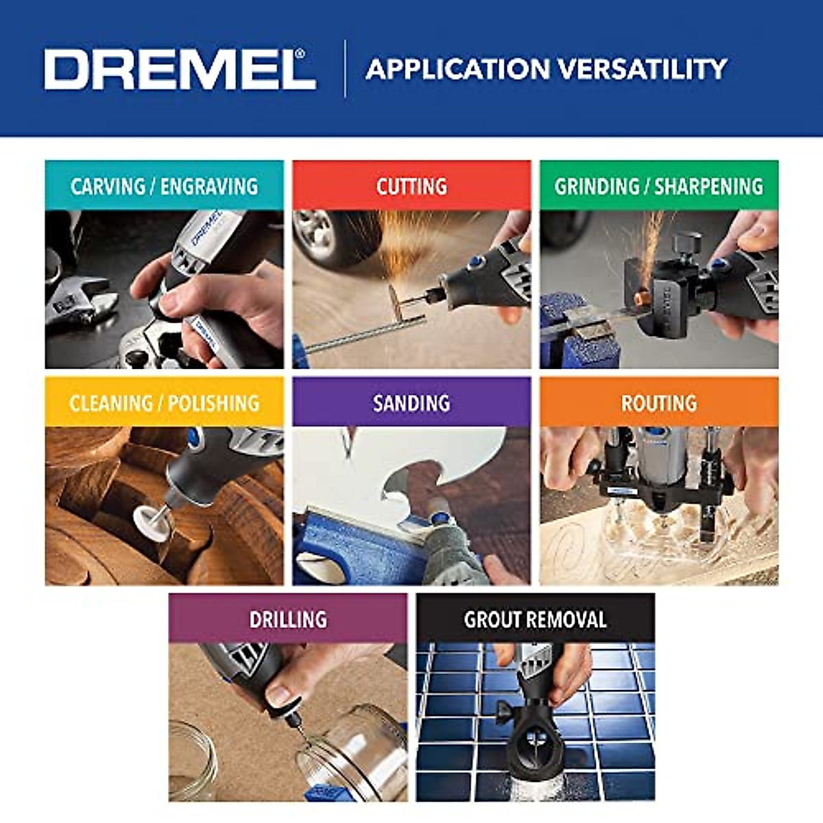 Dremel 3000-1/24 Variable Speed Rotary Tool Kit - 1 Attachment & 24 Accessories, Ideal for Variety of Crafting and DIY Projects – Cutting, Sanding, Grinding, Polishing, Drilling, Engraving