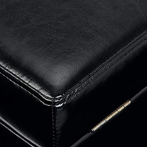 FIRST HILL FHW Living Storage Ottoman, Small, Black