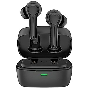 BRIBEJAT B02 Pro Wireless Earbuds with Active Noise Cancellation Touch Control, Wireless Charging Case, Bluetooth 5.2 in-Ear Headset Built-in Mic with Stereo Premium Deep Bass Immersive Sound, Black