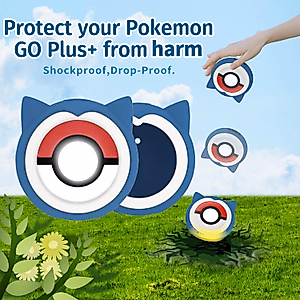 Elf Ball Silicone Protective Case, Compatible with The Latest Pokémon Go Plus+ 2023 Blue
