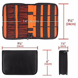 Linkidea Hard Battery Organizer Storage Box, Carrying Case Bag Holder with Battery Tester BT-168, Holds Various Sizes AA AAA C 9V Batteries