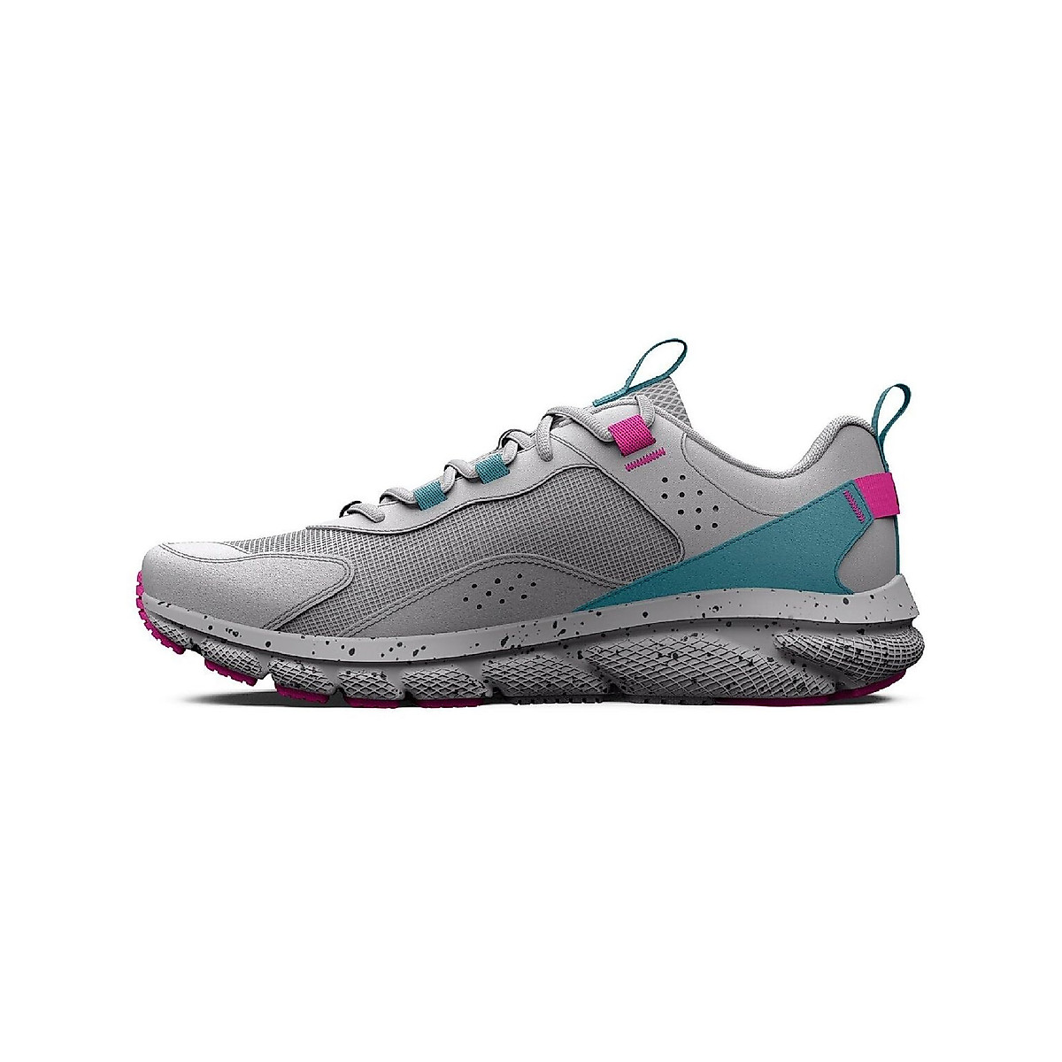 Under Armour Women's Charged Verssert Speckle, (106) Halo Gray/Still Water/Black, 8.5, US