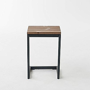 Christopher Knight Home Darlah Small Firwood Antique Table, Antique, Antique Natural and Black With Blue, 10.25”D x 12.75”W x 19.50”H