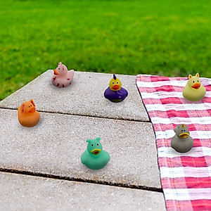Windy City Novelties 50 Pack - 2" Assorted Themed Rubber Ducky Bath Toys (Farm Animal)