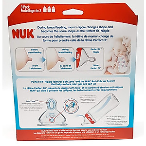 Nuk 10 Oz Bottles 3 Count (Pack of 1) - Assorted Colors and Style