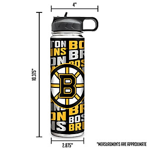 Rico Industries NHL Hockey Boston Bruins 22oz Stainless Steel Tumbler with Lid - Great For Coffee, Tea, Water or Cocktails