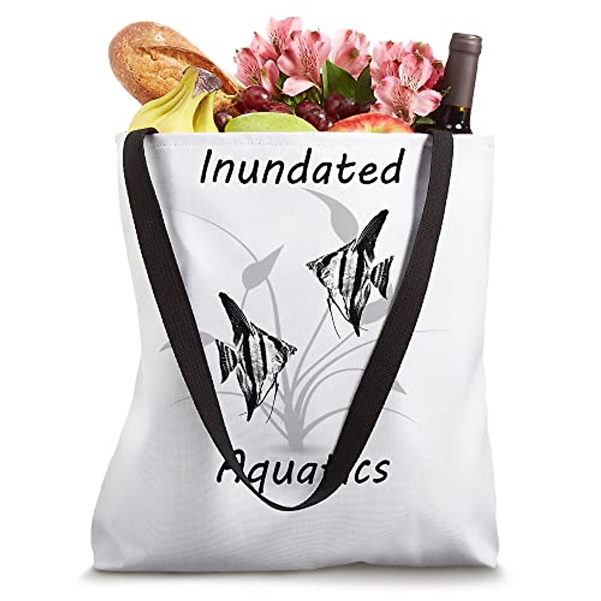 Inundated Aquatics Angelfish Tote Bag