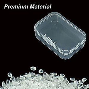 Wotermly 20 Packs Small Mini Clear Plastic Beads Storage Containers Box with Hinged Lid for Storage of Tiny Items, Crafts, Jewelry, Hardware,Earplugs,Pills and More Small Items