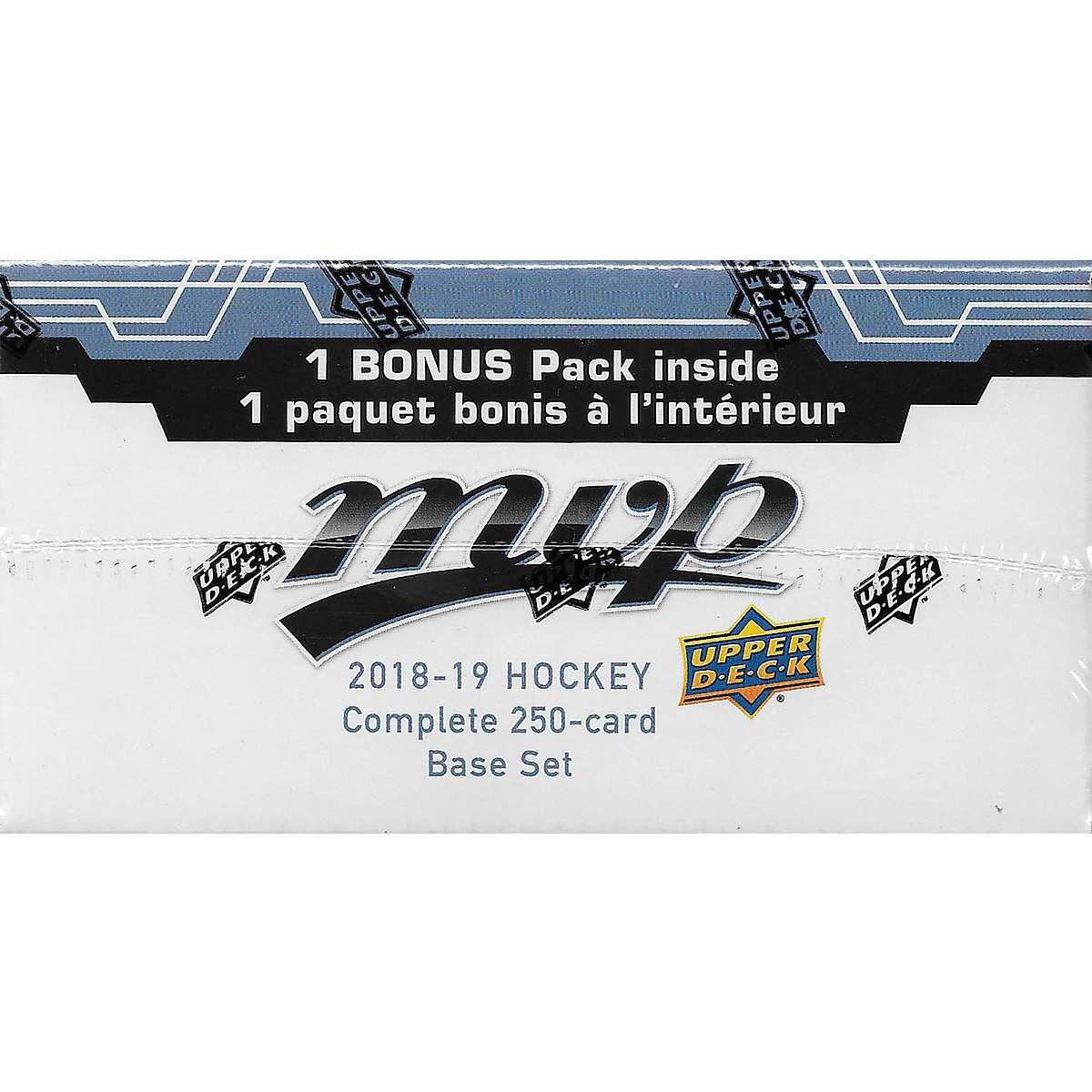 2018 2019 Upper Deck MVP Hockey Series Factory Sealed 250 Card Set Including 50 High Series Shortprints and a Bonus Pack containing Eastern Stars, Western Stars and Rookie Star Formations