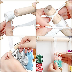 ALinmo Bow Holder for Girls Hair Bows, Bow Hanger for Baby Girl Hair Accessories, Head Band Holder Wall Hanging Decor, Bow Organizer for Baby Girls Room, Nursery, Ornament Gift