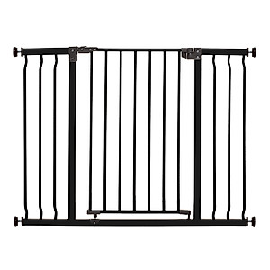 Dreambaby Liberty Security Baby Safety Gate - with Smart Stay Open Feature - Fits Openings 39-42 inches Wide - Black - Model L920BB