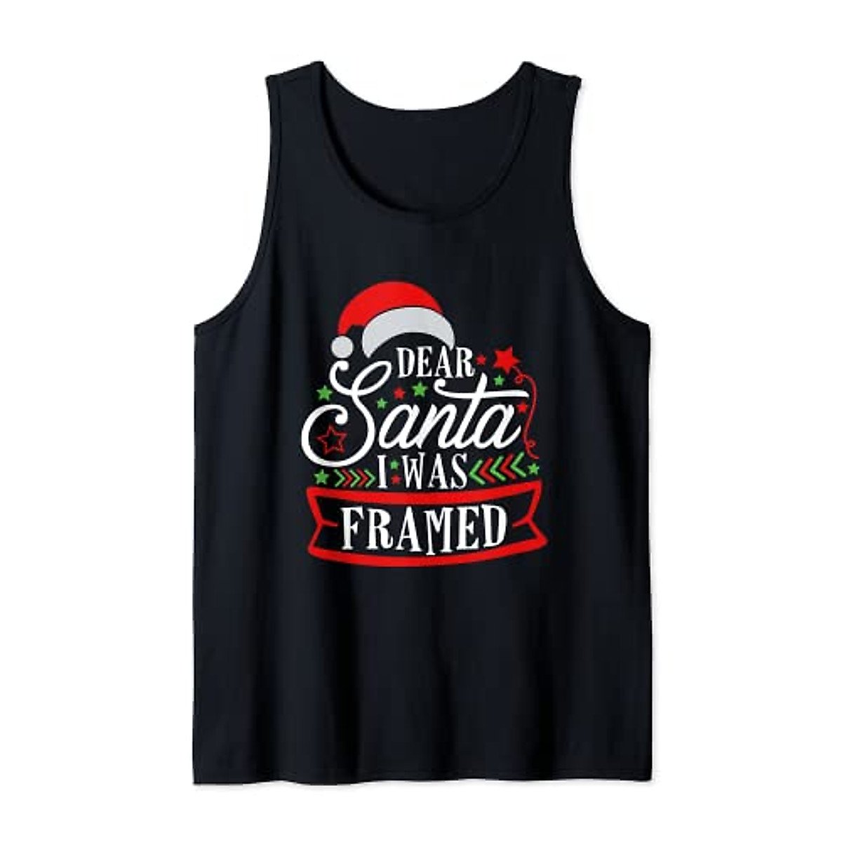 Dear Santa Funny Ugly Christmas Pajama Stocking Stuffer Gift Tank Top