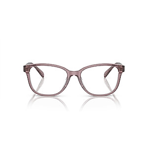 Coach HC6224U Universal Fit Prescription Eyewear Frames, Transparent Rose/Blush/Demo Lens, 53 mm