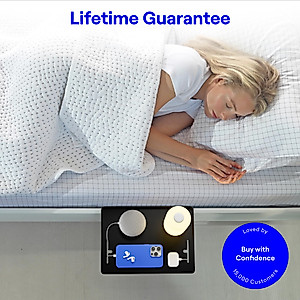 BedShelfie Bedside Shelf, Bunk Bed & Top Bunk, College Dorm Room Essentials, Clip On Nightstand, Bed Side Table Tray Organizer, Dorm Room Decor, College Dorm Essentials - Cable Catch, Black