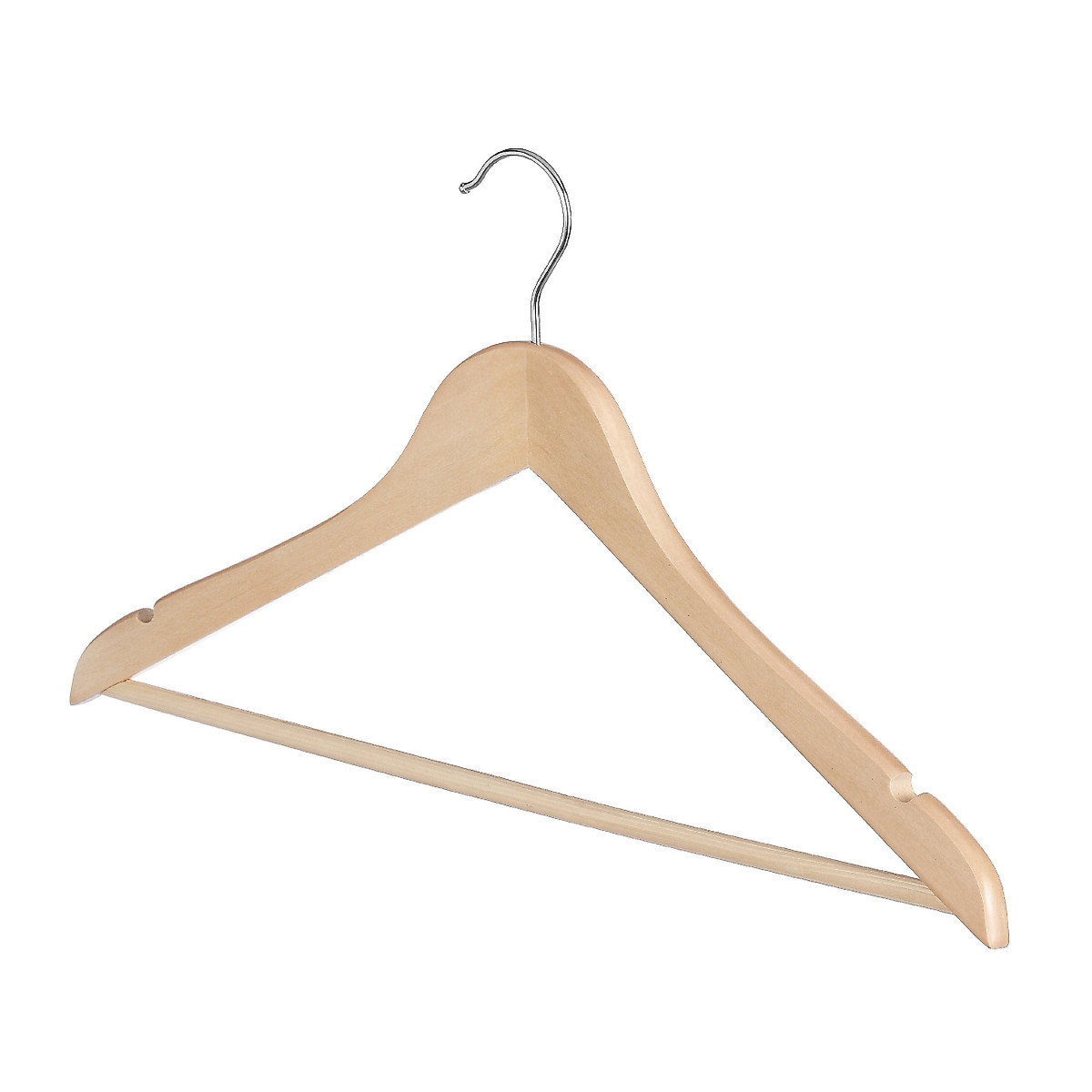 Whitmor GRADE A Natural Wood Suit Hangers (Set of 5)