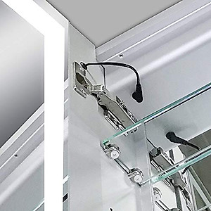 LEDMyplace 48 X 28 Inch LED Lighting Medicine Cabinet Double Sided Mirror On/Off Switch ETL RoHS Listed 90+ CRI Surface Mount LED Mirror Medicine Cabinet with Lights Benign Style