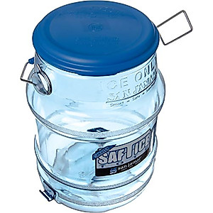San Jamar-SI6500 Saf-T-Ice Commercial Ice Tote Snap-Tight Lid - Blue, 1 Count (Pack of 1)
