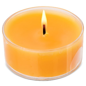 HYOOLA Scented Tealight Candles - Clear Cup - Winter Orange Tealight Candles Scented - 6 Hour Burn Time - 15 Pack - European Made