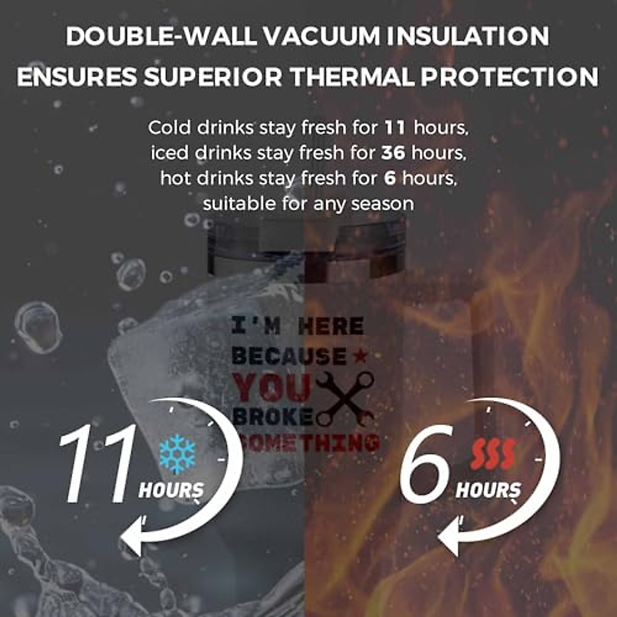 40 ounce insulated cup with handle, double-layer vacuum stainless steel material, equipped with straw, can keep warm or maintain cold drinks Hand-painted Letters Graffiti grey