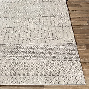 Artistic Weavers Hana Modern Moroccan Area Rug,6'7" x 9'6",Silver Grey