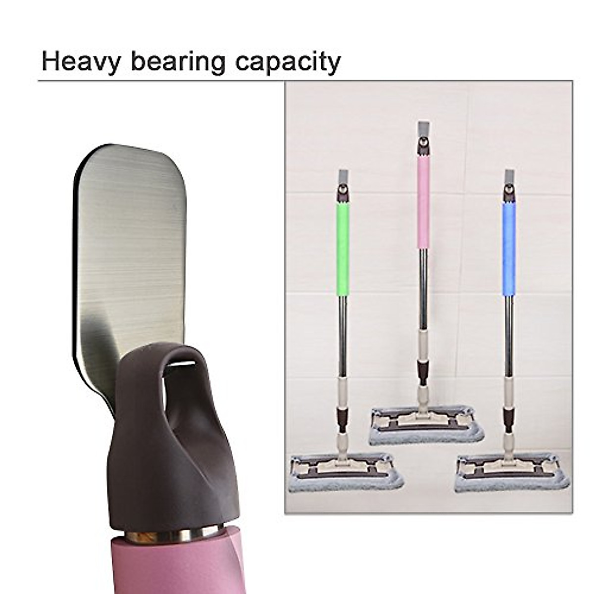 MXtechnic Self Adhesive Hook Stick on Wall 304 Stainless Steel Polished Hanging Clothes Coat Hat Hooks and Strong Heavy Duty Metal Super Power Hooks Storage Organizer (10 Pack) (Hooks-10)