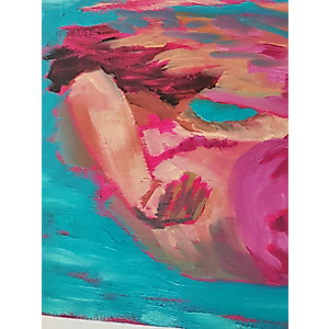 "Like A Fish" Painting - Oil on Cradled Wood Panel 12" x 6" x .75"