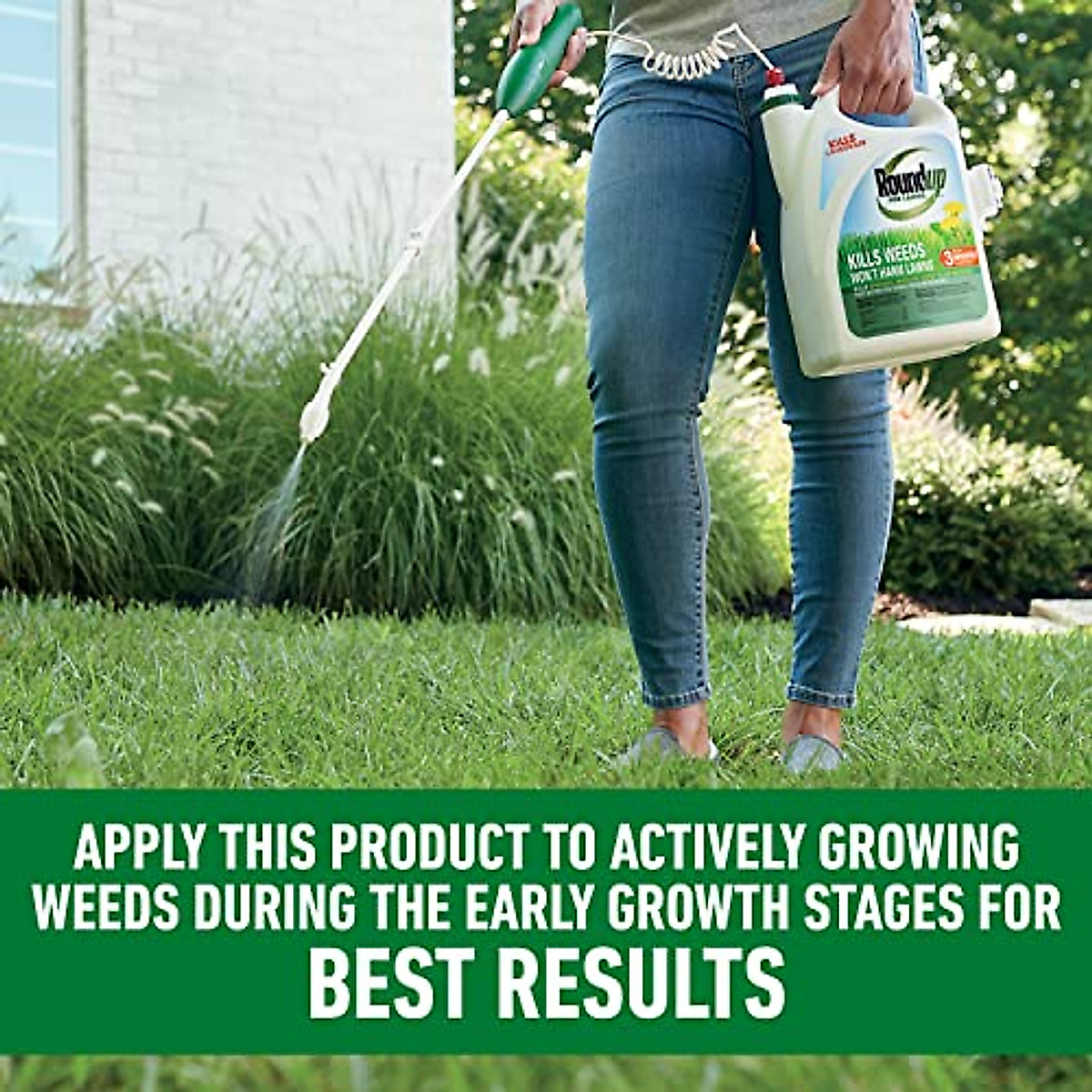 Roundup for Lawns₁ Ready-to-Use - Tough Weed Killer for Use On Northern Grasses, Extended Reach Wand, 1.33 gal.