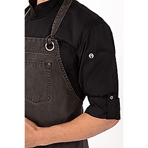 Chef Works Unisex Dorset Chefs Bib Apron, Pewter, One Size