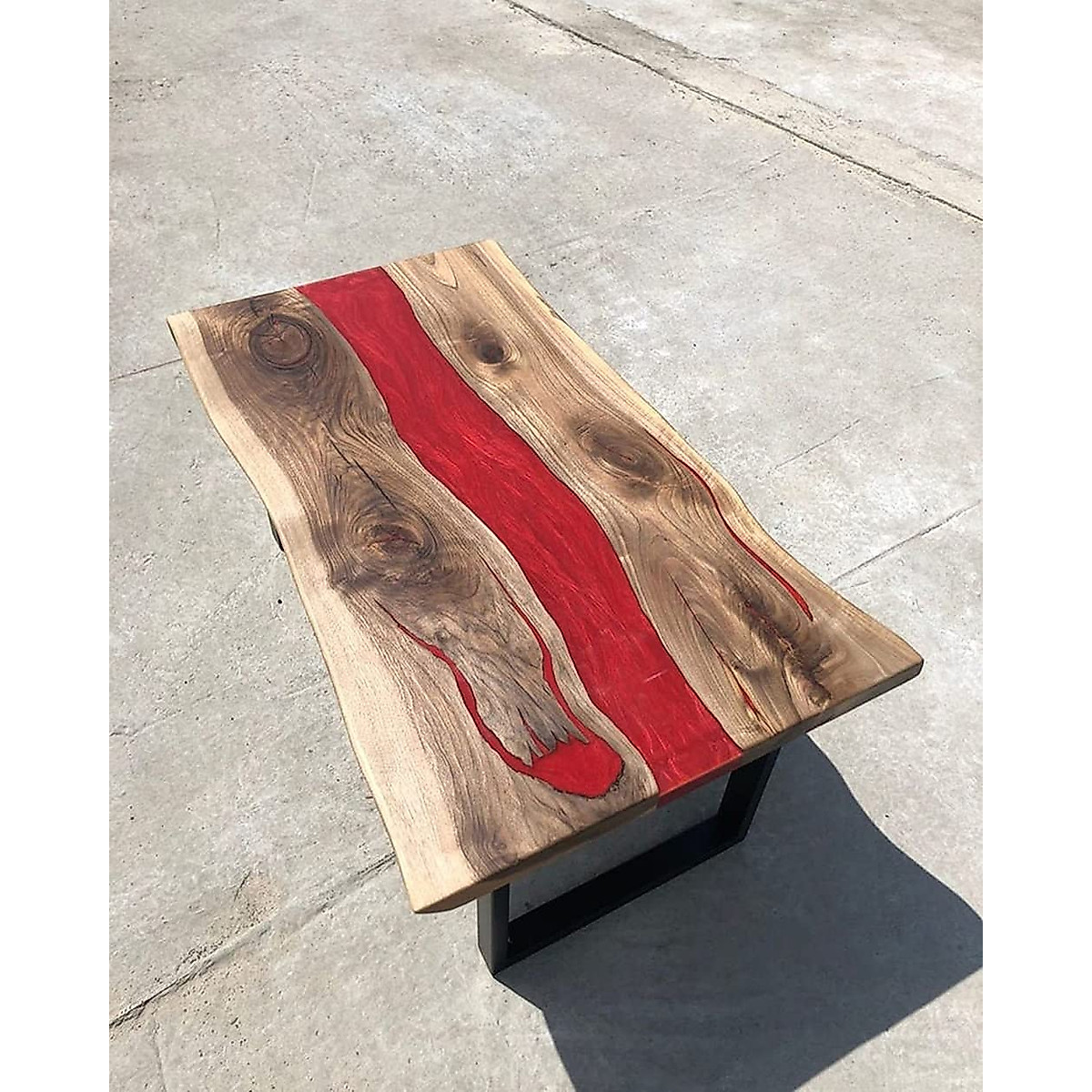 Epoxy Table, Epoxy Resin River Table, Live Edge Wooden Table, Natural Wood,Dining table, Natural Epoxy Table, Resin Table 54x27 inch