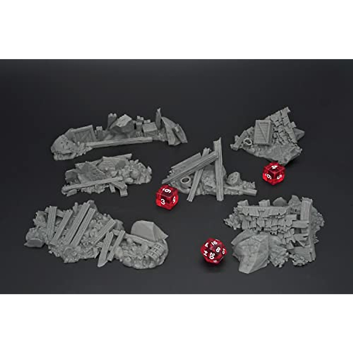 Urban Rubble by GameScape3D, 3D Printed Tabletop RPG Scenery and Wargame Terrain for 28mm Miniatures