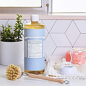 Dr. Bronner's - Pure-Castile Liquid Soap (32 Ounce Variety 3-Pack) Peppermint, Baby Unscented, Lavender - Made with Organic Oils, 18-in-1 Uses: Face, Body, Hair, Laundry, Concentrated, Vegan