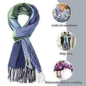 YSense Women's Long Plaid Blanket Scarf Chunky Oversized Winter Fall Warm Scarf Big Tartan Scarves Wrap Shawl Ladies Gifts
