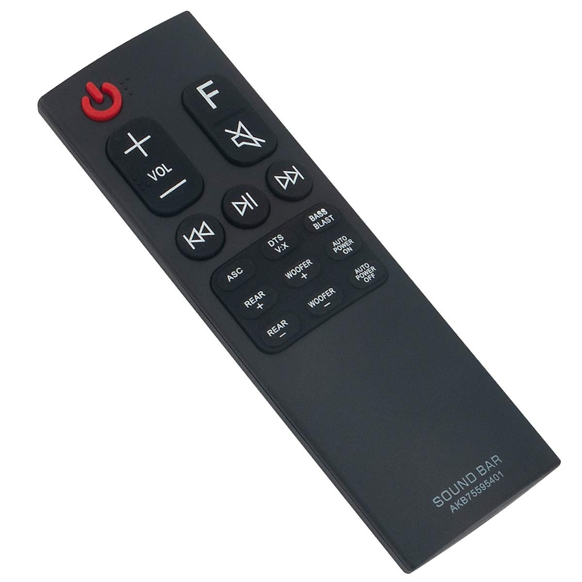 AKB75595401 AKB75515305 Sound Bar Replace Remote Control Applicable for LG Soundbar SK5R SK5Y SKM5Y SPK5B-W
