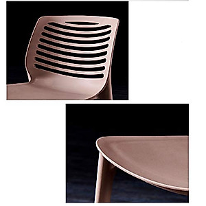 N/A Creative Simple Modern Geometric Hollow Chair Fashion Dining Chair Thick Plastic Chair Outdoor Leisure Reception Chair (Color : A1)