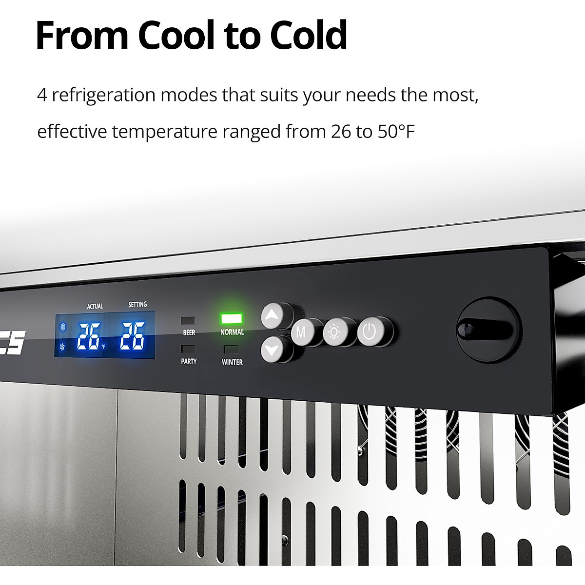 Frostronics 24 Inch Outdoor Drawer Beverage Refrigerator, 186 Can Outdoor Drawer Beverage Cooler with Dual Mode Lock, 5.47 cu. ft. Drawer Refrigerator for Patio, 26-50°F, SUS304, ETL & NSF7 Certified