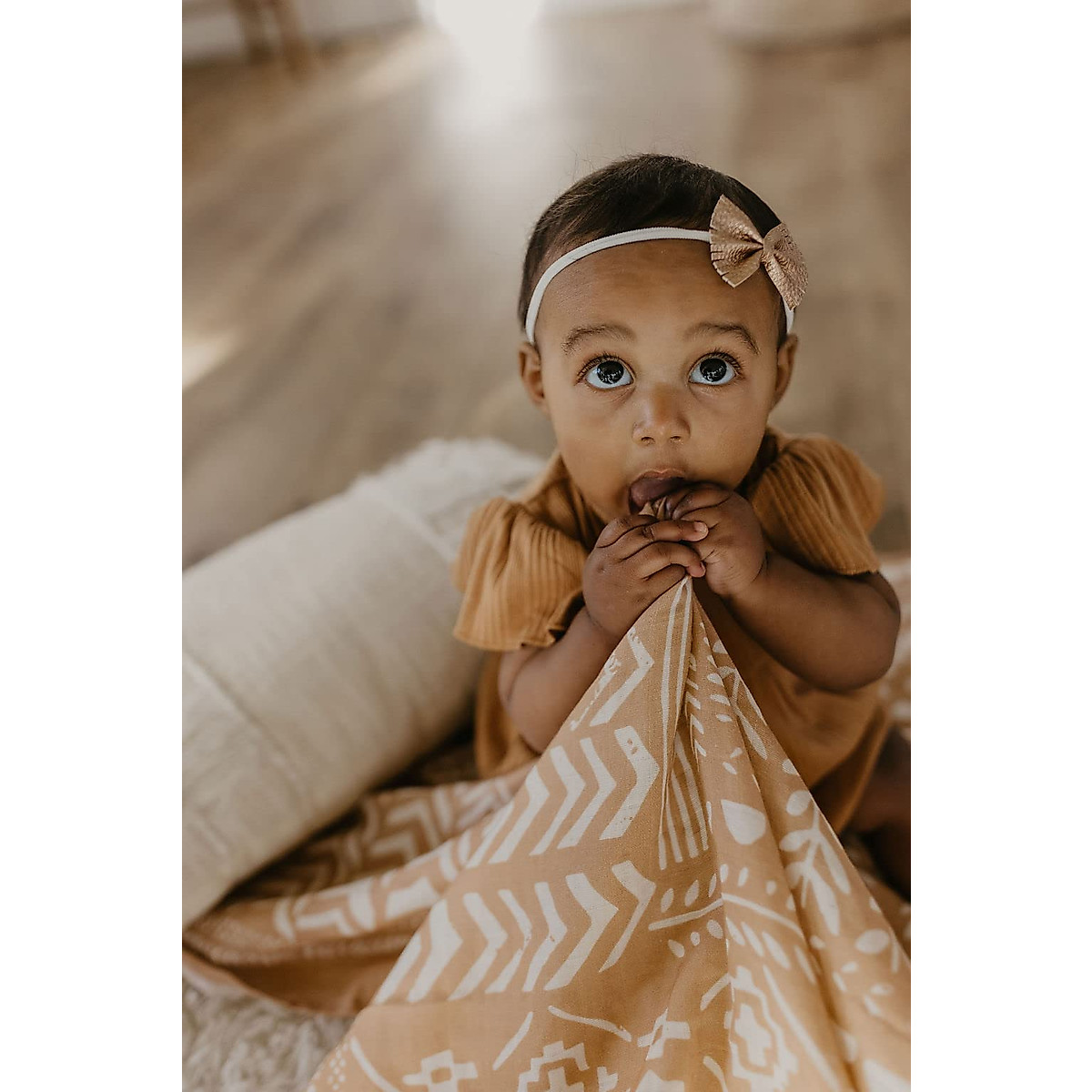 Mini Wander New Solid Color Swaddle Blankets (Wheat (Maple Sugar))