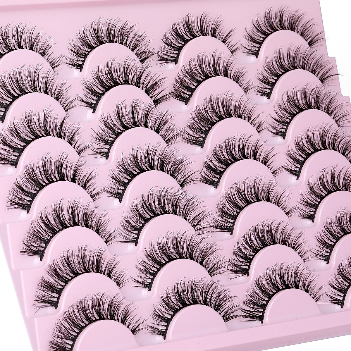 Wispy Lashes 3D Eyelashes Natural Look 14 Pairs Short Lashes That Look Like Extensions Lashes Pack False Eyelashes by EYDEVRO