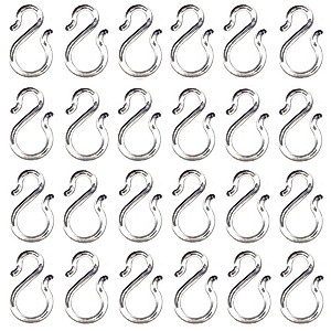 COLIBYOU 24PCS 1.7Inch Clear Plastic Punch Bowl Cup S Hooks