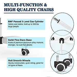 Mimoglad Office Chair, High Back Ergonomic Desk Chair with Adjustable Lumbar Support and Headrest, Swivel Task Chair with flip-up Armrests for Guitar Playing, 5 Years Warranty