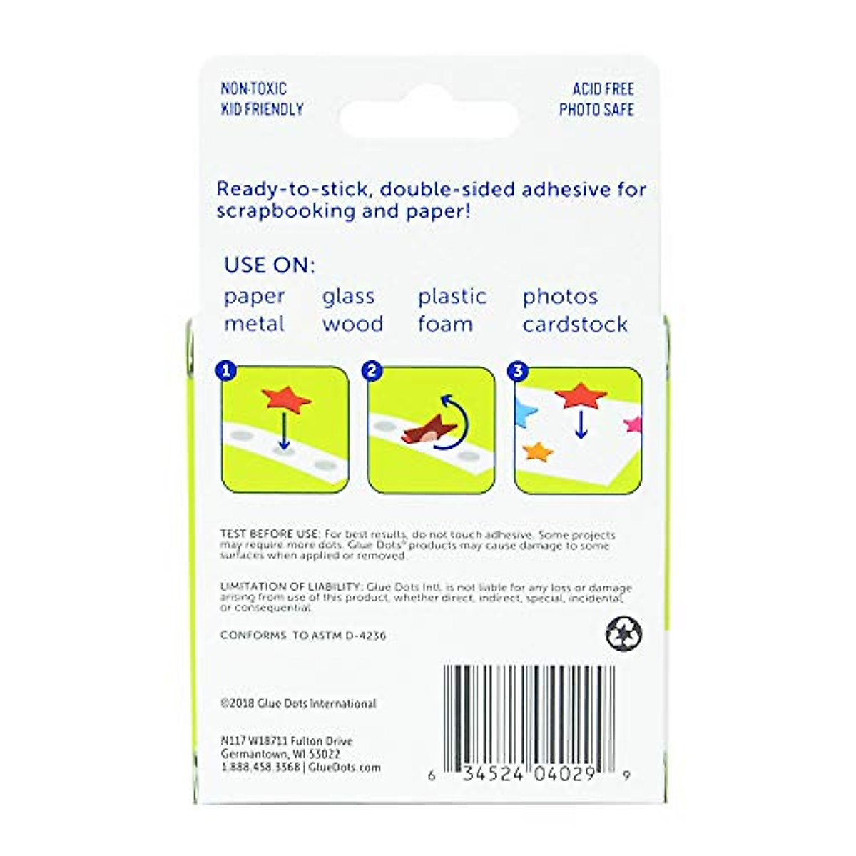 Glue Dots, Ultra-Thin Dots, Double-Sided, 3/8", 300 Dots, DIY Craft Glue Tape, Scrapbooking Dots, Sticky Adhesive Glue Points, Liquid Hot Glue Alternative, Clear