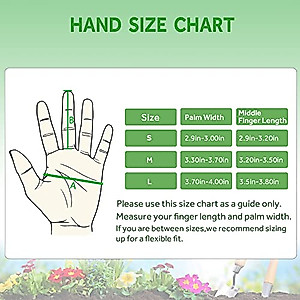 OIZEN Gardening Gloves for Women, Garden Gloves with Touch Screen, Light Duty Working Gloves, Gardening Gifts for Women, Size Small
