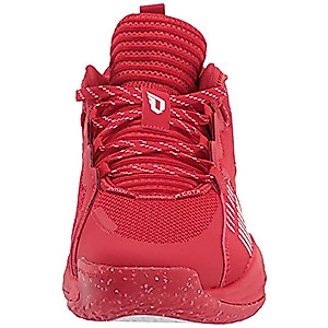adidas Unisex Dame 7 Extply Basketball Shoe, Scarlet/White/Silver Metallic, 8 US Men