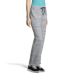 Hanes Women's French Terry Pant, Navy Space Dye, Small