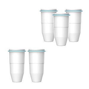 AQUA CREST NSF/ANSI 53 6-Stage Replacement Water Filters (5 Packs), Replacement for ZR-017, ZR-001, ZP-010 Pitcher Filters and Dispenser Filters, Reduce TDS, 98% Chlorine, Bad Taste and Odor.