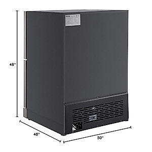 vevor 24" Undercounter Built-in Refrigerator, 5.12 Cu.ft. Double Drawer Indoor/Outdoor Beverage Fridge with Embraco compressor,32-50°F Cooling Range, Ventilated Cooling for Home and Commercial Use