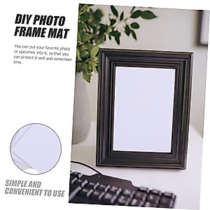 HEALEEP 20pcs Photo Frame Paper White Picture Mattes DIY Photo Backing Board Picture Mats Photo Frame Mat Photo Pad Core Bevel Cut Mattes Paper Jam Display Mat Quilled Paper